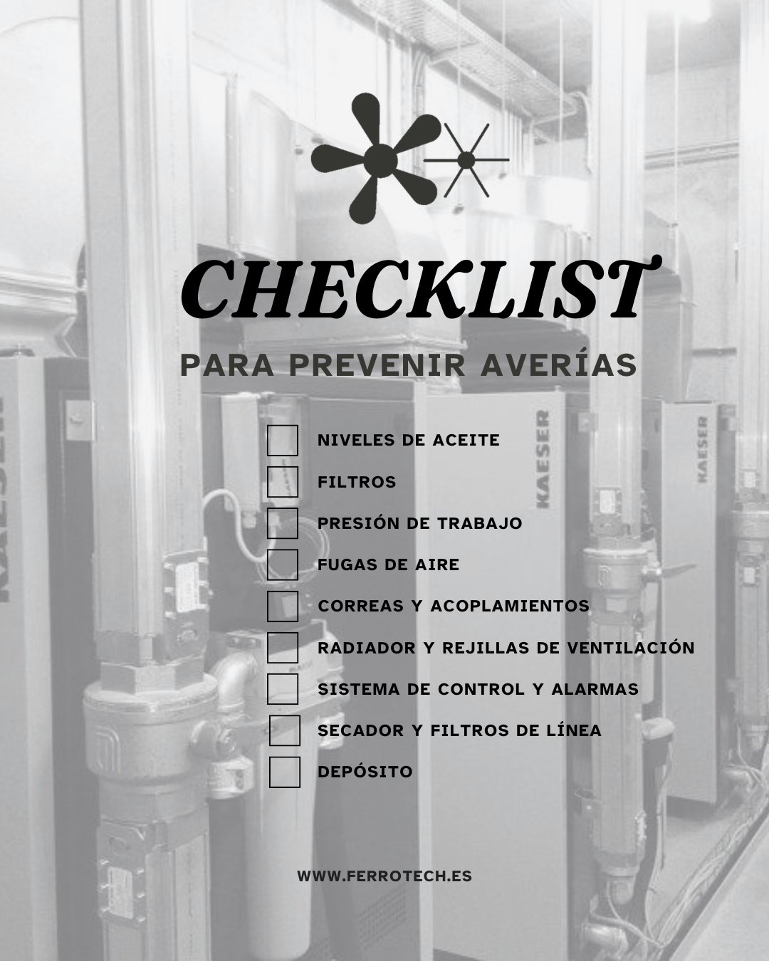 Mantenimiento del compresor de aire: checklist | FERROTECH